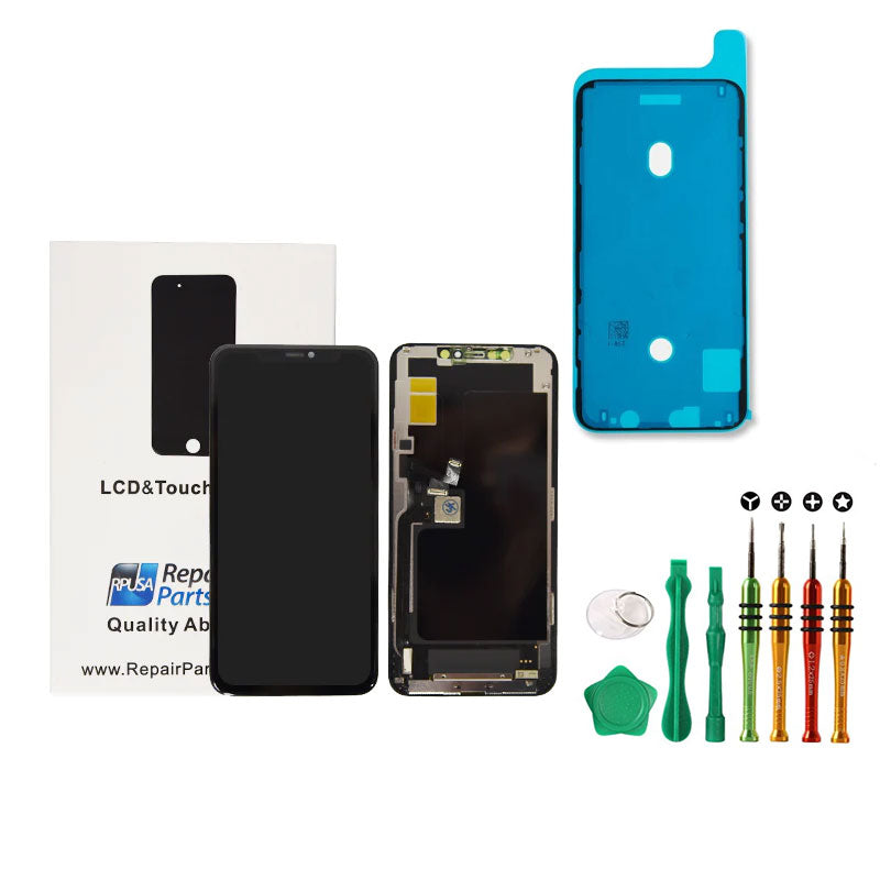 Screen Repair Kits :: iPhone 11 Pro Max Black Premium Hard OLED Glass ...