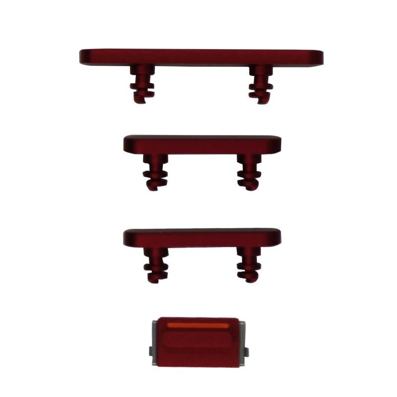 iPhone 12 Mini Hard Button Set (Volume, Power, Mute) - Red