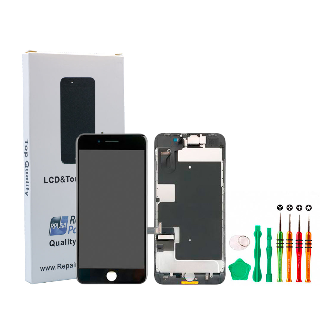 Screen Repair Kits :: iPhone 8 Plus Black Premium Glass Screen ...